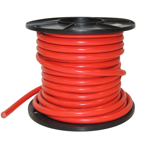50mm (0B&S) SINGLE Automotive cable - RED or BLACK - rated to 246Amps ...